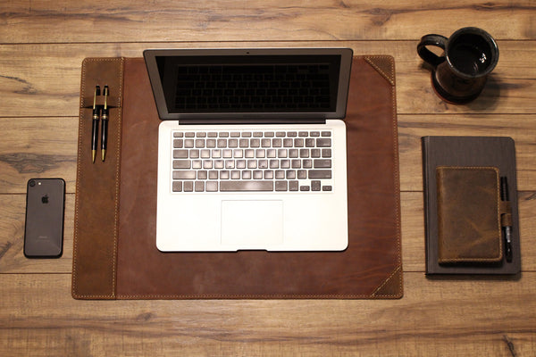 Leather Desk Pad Protector and Blotter - GROWLEY LEATHER CO.